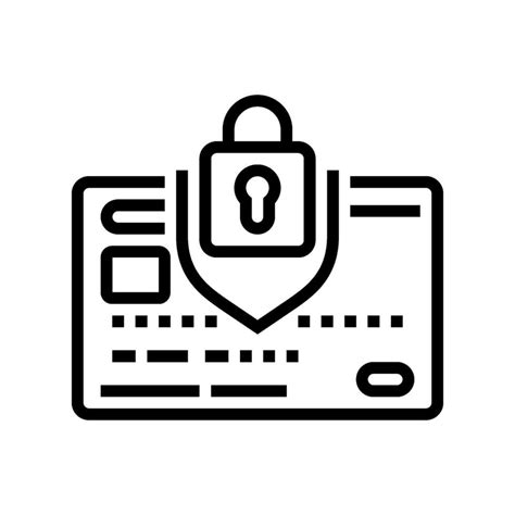 Credit Card Security Bank Payment Line Icon Vector Illustration