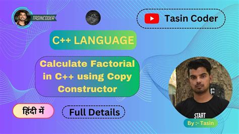 Calculate Factorial In C Copy Constructor In C Tasincoder