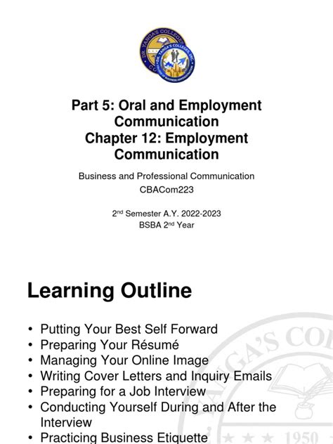 part 5 chapter 12 pdf résumé job interview