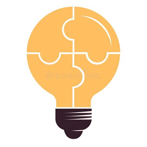 Light Bulb Puzzle Concept Illustration Stock Vector Illustration Of Solution Lightbulb