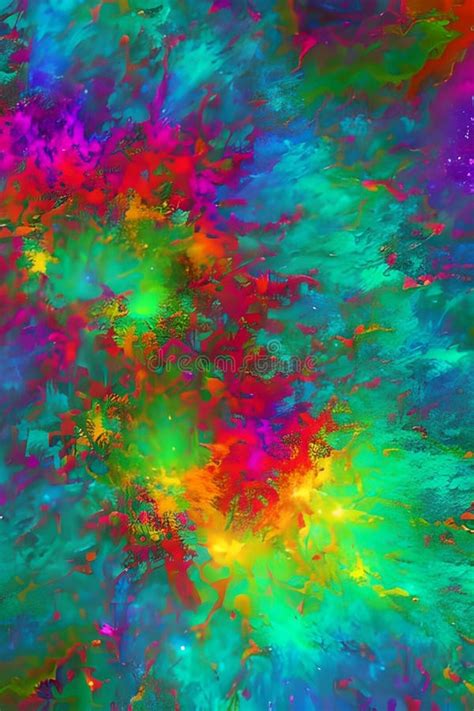 Colourful Psychedelic Clouds Graphics Illustration Stock Illustration