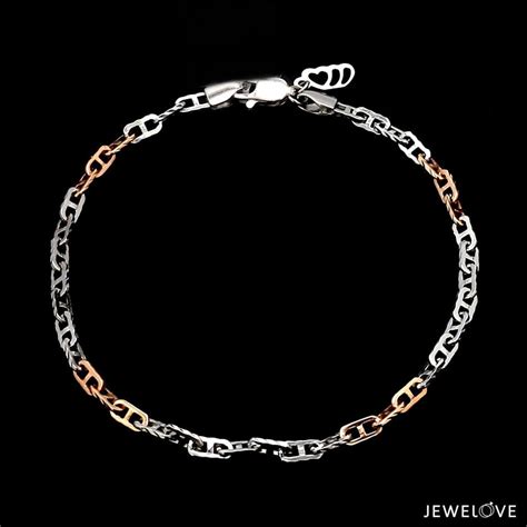 Japanese Platinum And Rose Gold Links Bracelet Jl Ptb 1263 Jewelove™