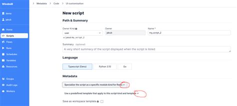 Feature Expand New Script Metadata By Default · Issue 790 · Windmill