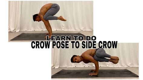 TRANSITION CROW POSE TO SIDE CROW POSE YouTube