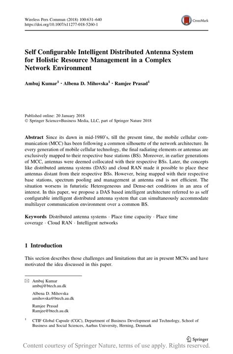 Self Configurable Intelligent Distributed Antenna System For Holistic Resource Management In A