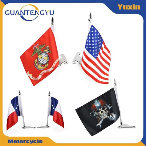 오토바이 마운트 투어 트렁크 플래그 폴 택사스 주 국기 및 미국 국기 혼다 골드윙 Gl1800 2018 2021 실버 윙커버 And 장식품 쇠시리 Aliexpress