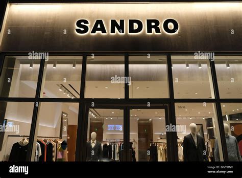 Beijing,China-September 14th 2022: facade of SANDRO clothing store and ...