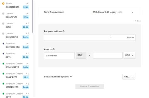 account does not exist in send dialogue · issue 1333 · trezor trezor