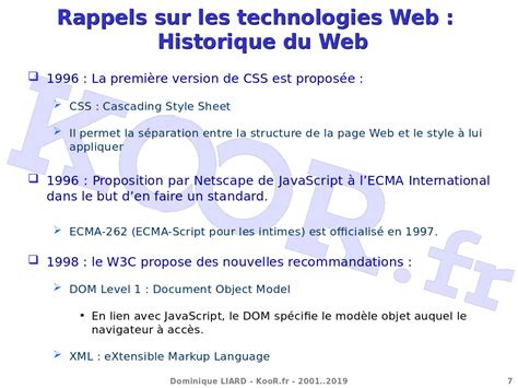 Développement Javascript Moderne Rappels Sur Les Technologies Web