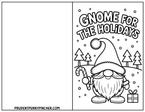 Merry Christmas Coloring Cards Printable