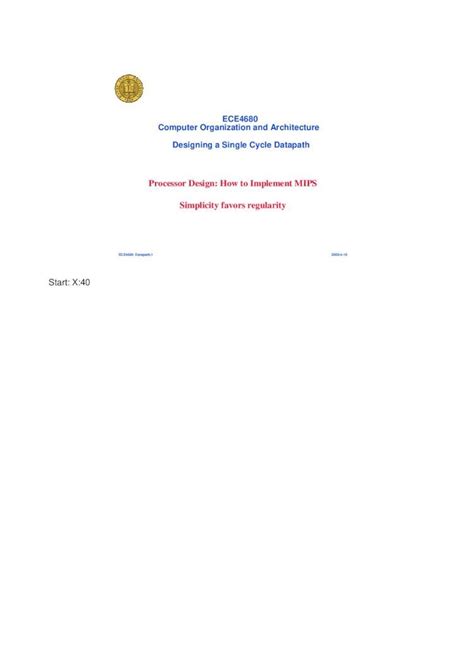 Pdf Processor Design How To Implement Mips Simplicity … ~gchen Ece4680