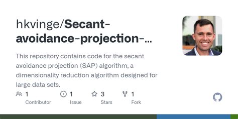 GitHub Hkvinge Secant Avoidance Projection Algorithm This Repository Contains Code For The