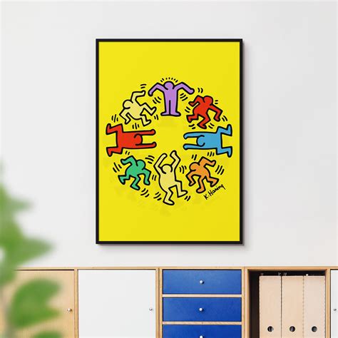 Keith Haring Dancing People Print Keith Haring Exhibition Set Pop Art Prints Keith Haring