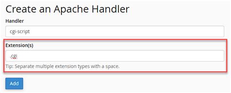 How To Configure Apache Handlers In Cpanel