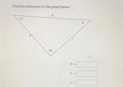 Solved Find The Unknowns In The Graph Below