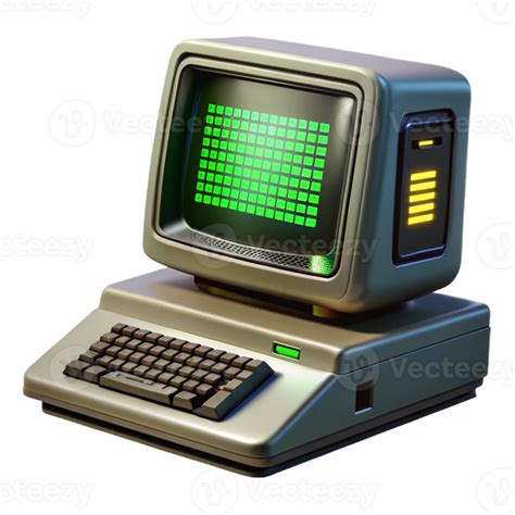Wonderful Minimalist A Vintage Computer Terminal Displaying Complex Code Flickering Green Text