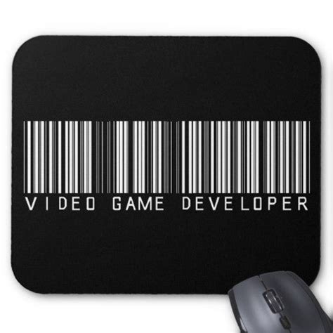 Video Game Developer Bar Code Mouse Pad Zazzle Video Game Development Video Game Tester