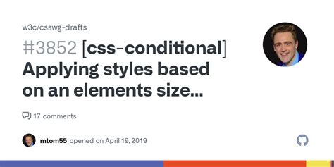 [css conditional] applying styles based on an elements size media for