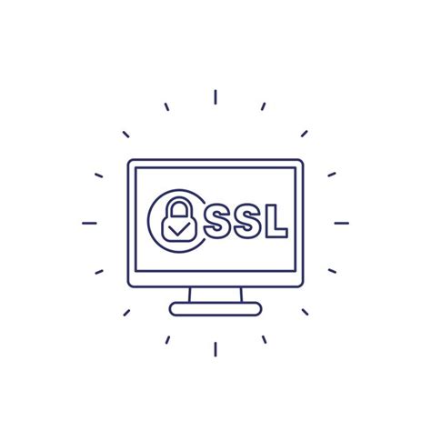 premium vector ssl secure line icon vector