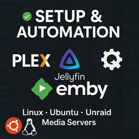 setup and automate plex jellyfin emby on your ubuntu linux unraid