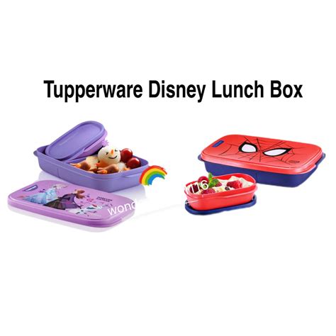 Limited 🔥 Tupperware Disney Frozen Marvel Spider Man Lunch Box Foodie Buddy（1set Shopee