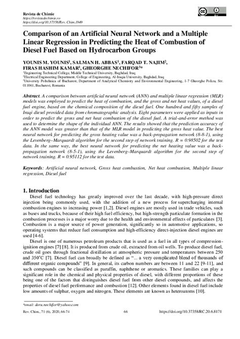 Pdf Comparison Of An Artificial Neural Network And A Multiple Linear Regression In Predicting