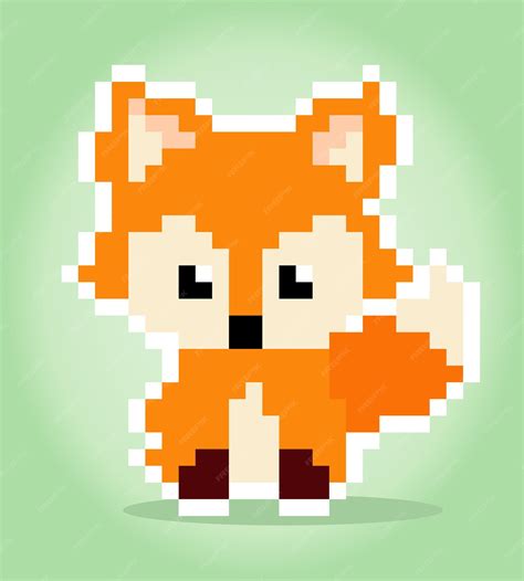 Premium Vector | 8bit pixel of fox animal in vector illustration for ...