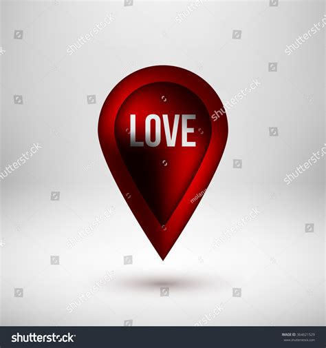 Red Abstract Map Pointer Badge Gps Stock Vector Royalty Free 364621529 Shutterstock