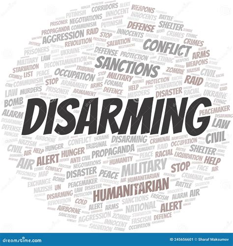 Disarming Word Cloud Vector Made With The Text Only 248330161