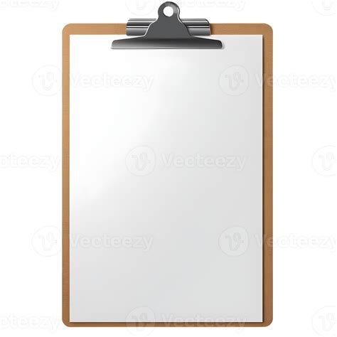 AI Generated Clipboard With Paper Isolated PNG