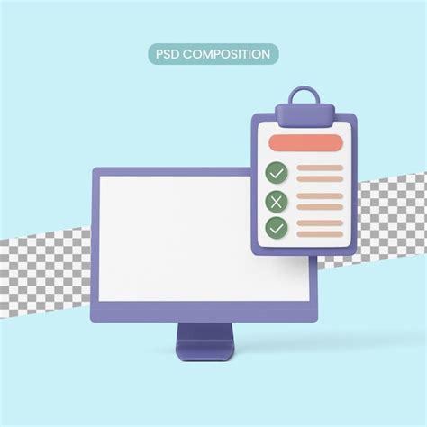 Premium Psd 3d Rendering Project Task With To Do List Illustration