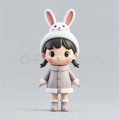 小女孩ai数字艺术 可可爱爱小女孩装饰设计元素 Ai立体元素免费下载png格式2896像素编号71223529 千图网