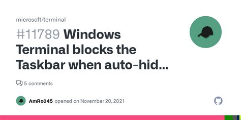 Windows Terminal Blocks The Taskbar When Auto Hide Mode Enabled Issue