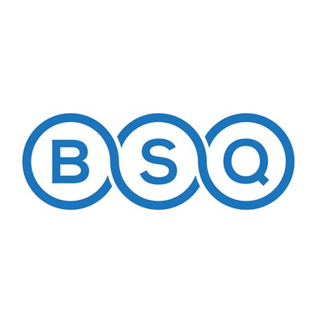 Bsq Letter Logo Design On White Background Bsq Creative Initials