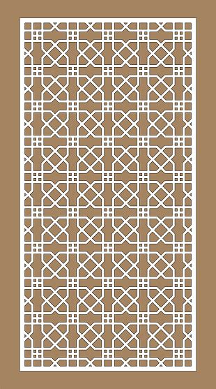 레이저 절단 벡터 패널 Cnc 장식 패턴 잘리 디자인 인테리어 파티션 이슬람 아랍어 레이저 절단 0명에 대한 스톡 벡터 아트 및 기타 이미지 Istock