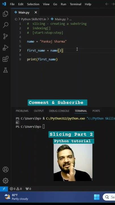 Python Slicing a string #python #shorts #coding #programming - YouTube