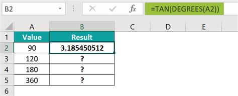 tan excel function examples tangent formula how to use
