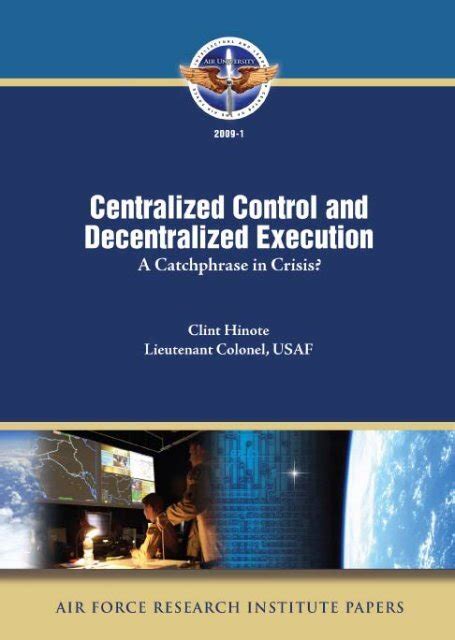 Centralized Control And Decentralized Execution