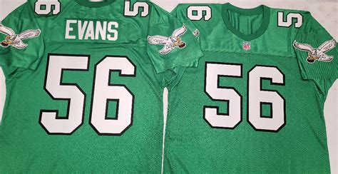 Philadelphia Eagles Byron Evans 90s Vintage Throwback Football Jersey
