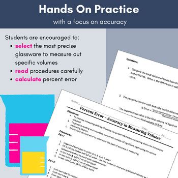 Volume Measurement Percent Error Lab By Scientifically Inspired