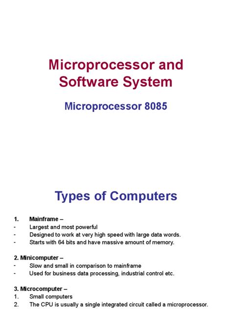 Microprocessor And Software System Pdf Central Processing Unit