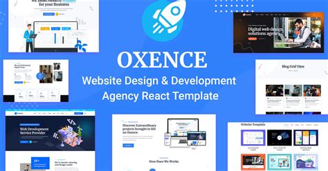 Oxence Web Design Agency React Nextjs Template Site Templates
