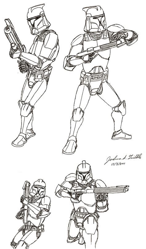 Clone Trooper Sketches 2011 By Tribble Industries On DeviantArt