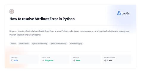 How To Resolve Attributeerror In Python Labex