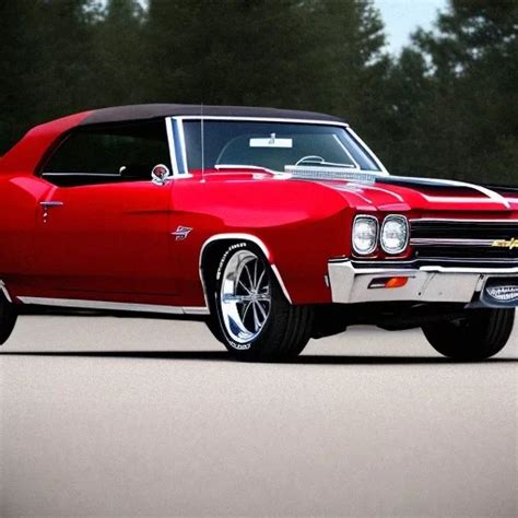 Ai Art Generator Chevy Chevelle 1969 Showcase Red With Chrome Rims