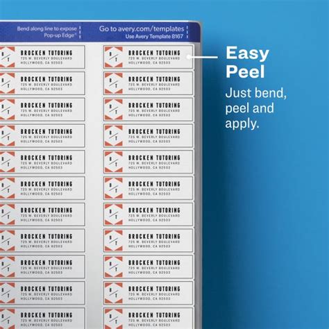Easy Peel® Return Address Labels With Sure Feed 8167 Avery