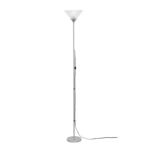 Creekwood Home Essentix 70 In Silver 1 Light Torchiere Floor Lamp For