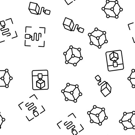 3d Printing Processing Vector Seamless Pattern 11994525 Vector Art At