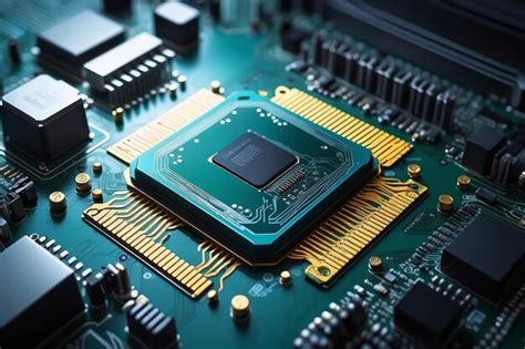 Circuit Board Technology Background Central Computer Processors Cpu Concep Premium Ai