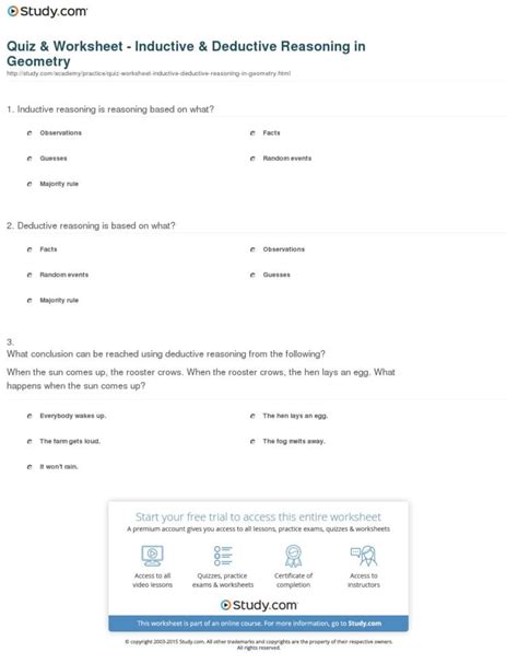 Inductive And Deductive Reasoning Worksheet — db-excel.com